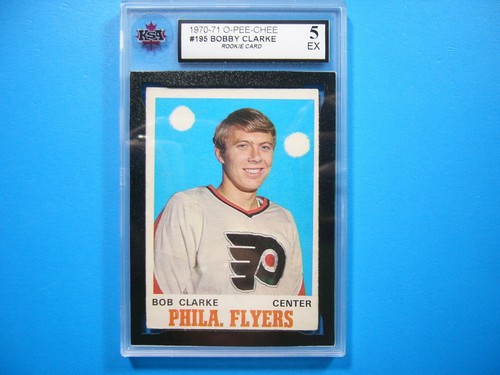 1970/71 O-PEE-CHEE NHL HOCKEY CARD 195 BOBBY CLARKE ROOKIE RC KSA 5 EX ...