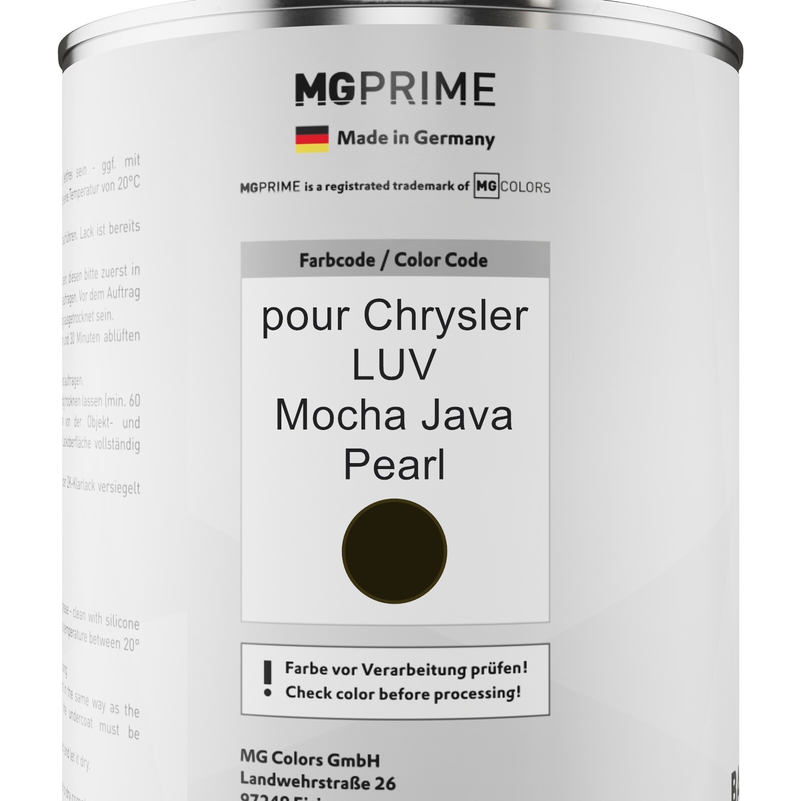 Peinture Voiture pot pour Chrysler LUV Mocha Java Pearl 1,0l ...