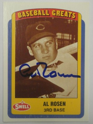 Al Rosen Hand Signed Autographed Swell 1990 Trading Card Greats GA GX ...