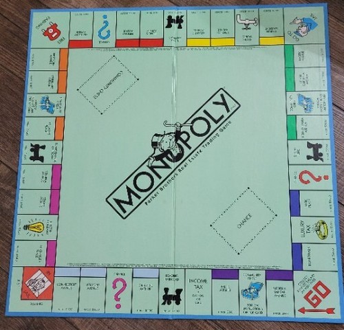 Monopoly 1996 Board Game Replacement Parts Pieces Game Board Only ...