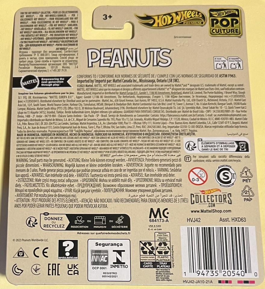 Hot Wheels Premium 2024 Peanuts Racing Club 1950 Snoopy NEW | eBay