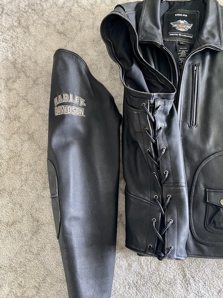 Harley Davidson Leather Jacket 98023-12VM Panhead II Convertible To ...