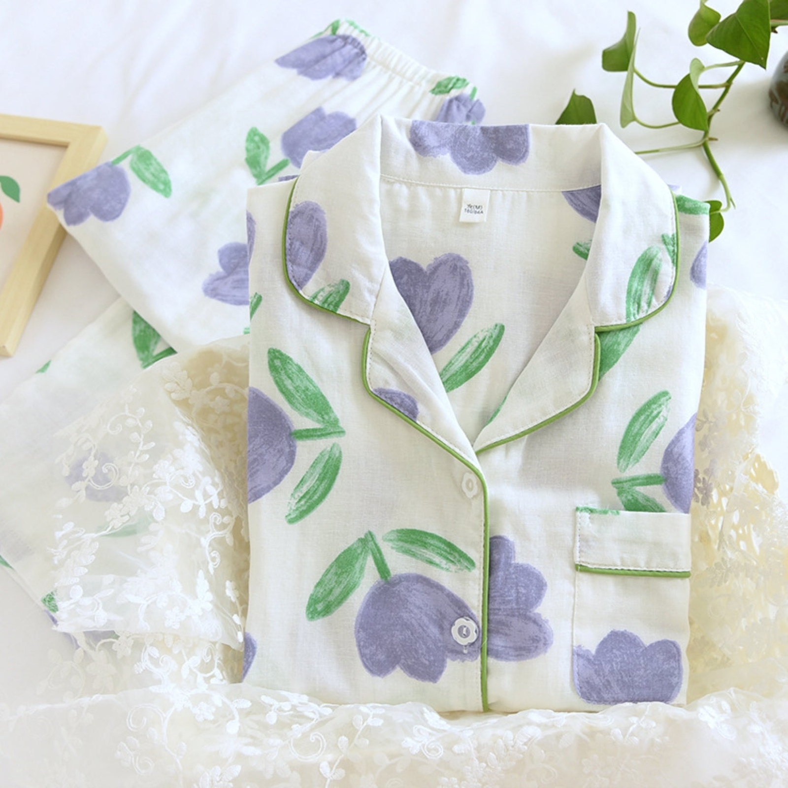 Cotton Tulip Floral Print Pajama Coordinates Lounge Set | eBay