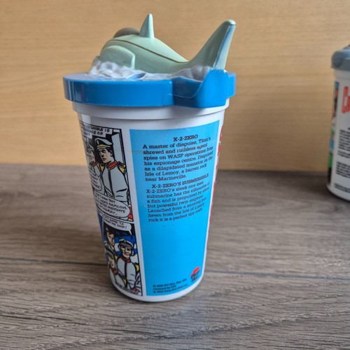 Captain Scarlet Stingray Drinks Cups & Lids Set of 5, Pizza Hut 1993 ...