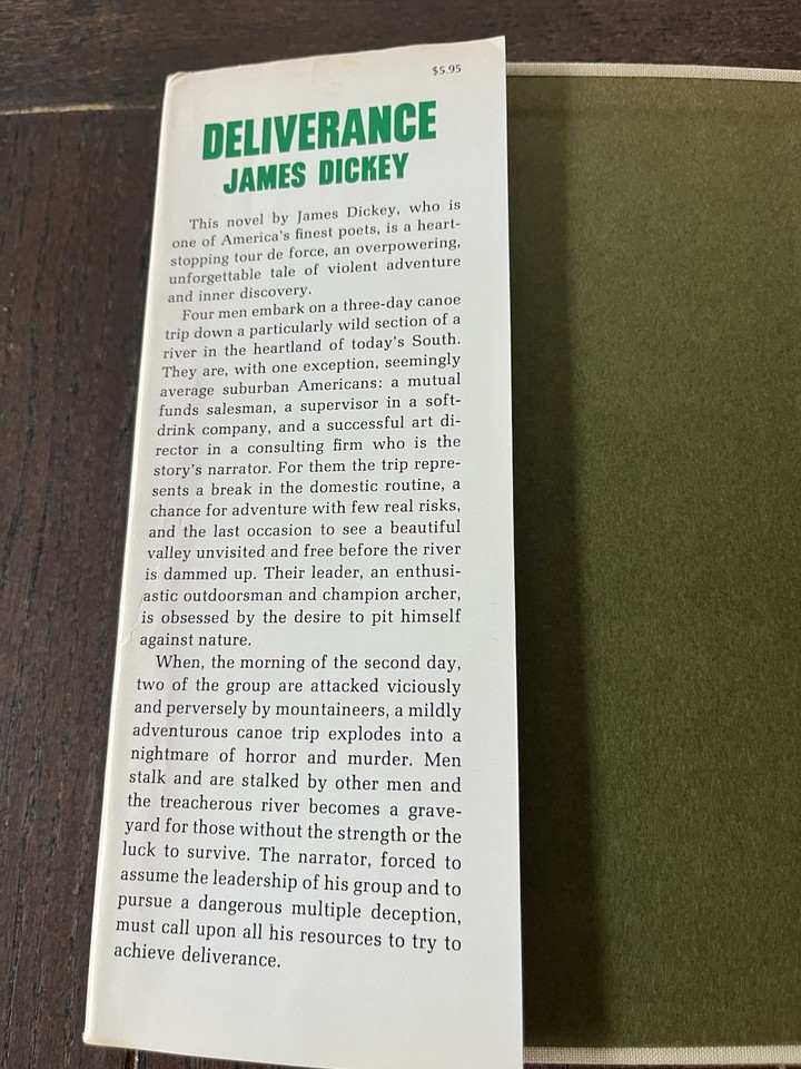 Deliverance by James Dickey First Edition 1st Printing | eBay