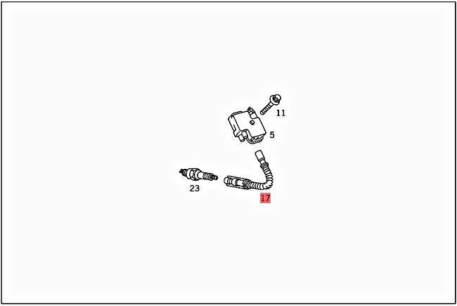 MERCEDES Mercedes-Benz OEM 00-06 S500 Ignition System-cable 1121500418 ...