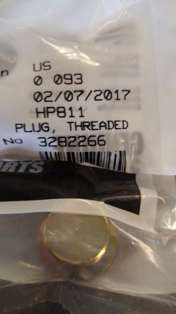 Genuine Cummins 3282266 Threaded Plug for sale online | eBay