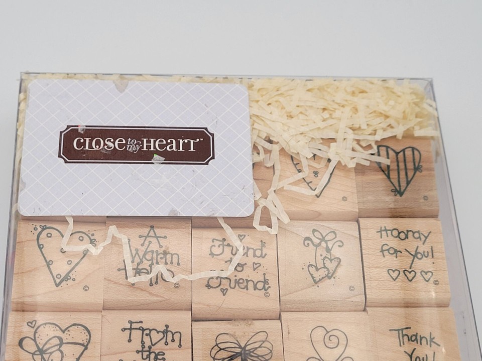 CTMH Close to My Heart 30 HEARTS LOVE & VALENTINE Clean Wood Rubber ...