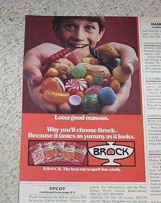 1983 vintage ad - Brock fine candy candies CUTE BOY yummy Print ...