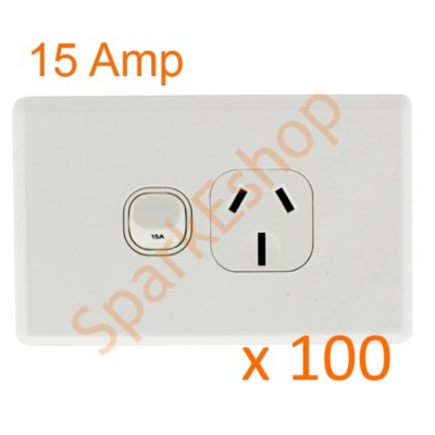 100 x 15A Single Powerpoint. Aust. Approved. Free Shipping | eBay Australia