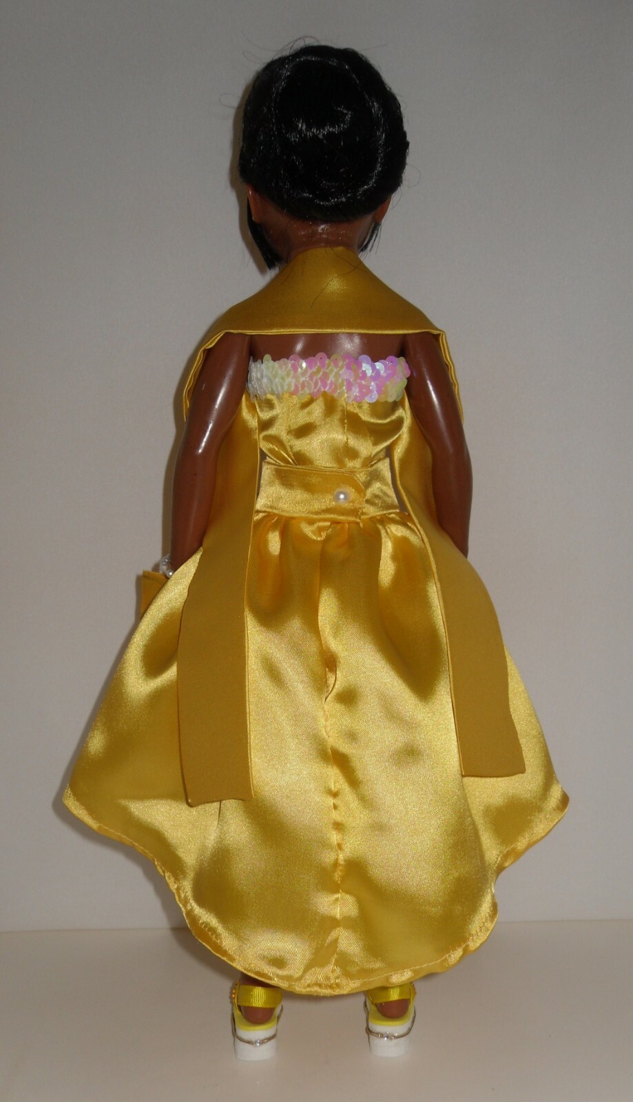 Ideal Crissy doll clothes DRESS YELLOW 7pc set w/Jewelry & shoes | eBay