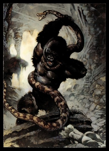 Frank Frazetta Fantasy Art Exotic Pin Up Card # 10 King Kong & Snake ...