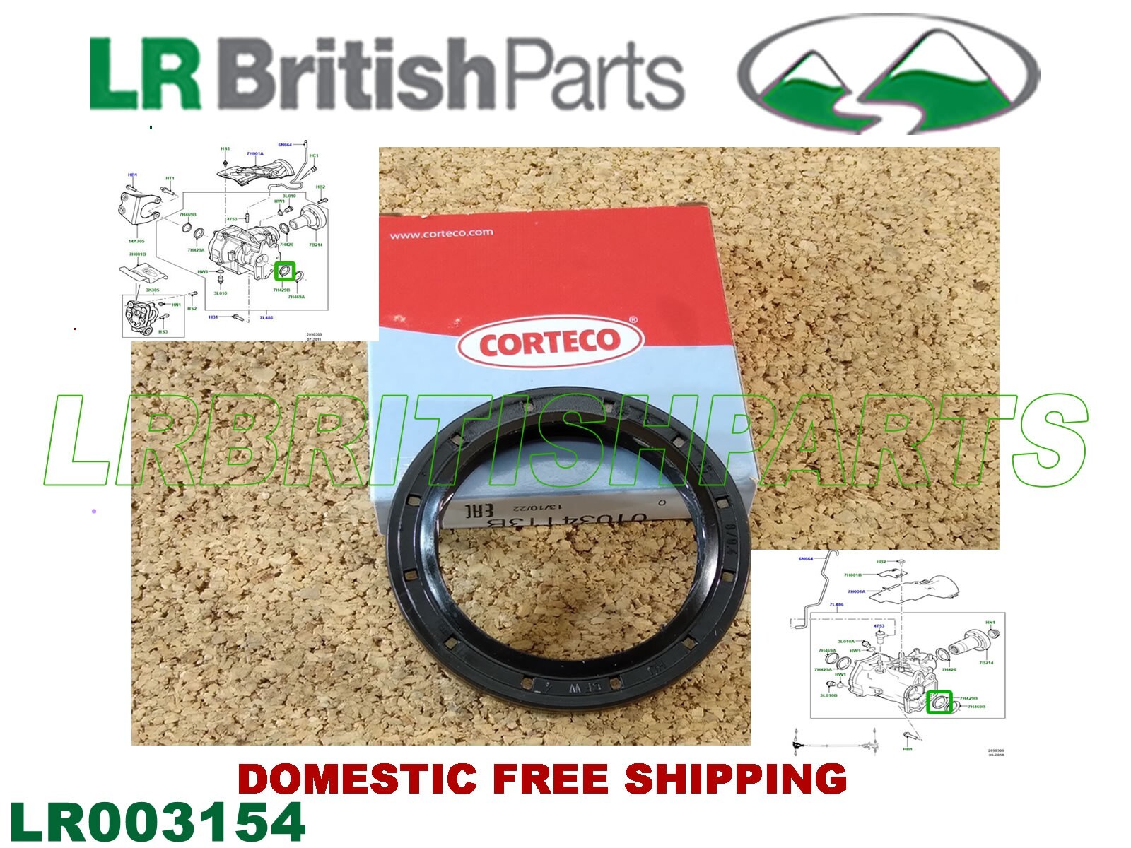 LAND ROVER FRONT DRIVESHAFT SEAL LR2 RANGE ROVER EVOQUE DISCOVERY SPORT ...