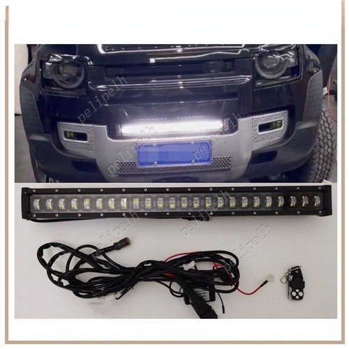 For LR Defender 110 90 2020-23 Front Grille Grill LED light DRL Fog ...