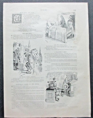 1891 THE JUDGE MAGAZINE 2 SIDED COMIC PAGE, HAMILTON | eBay
