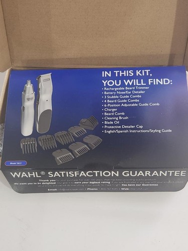 Wahl Model 5622 Groomsman Rechargeable Beard Mustache & Nose Hair ...