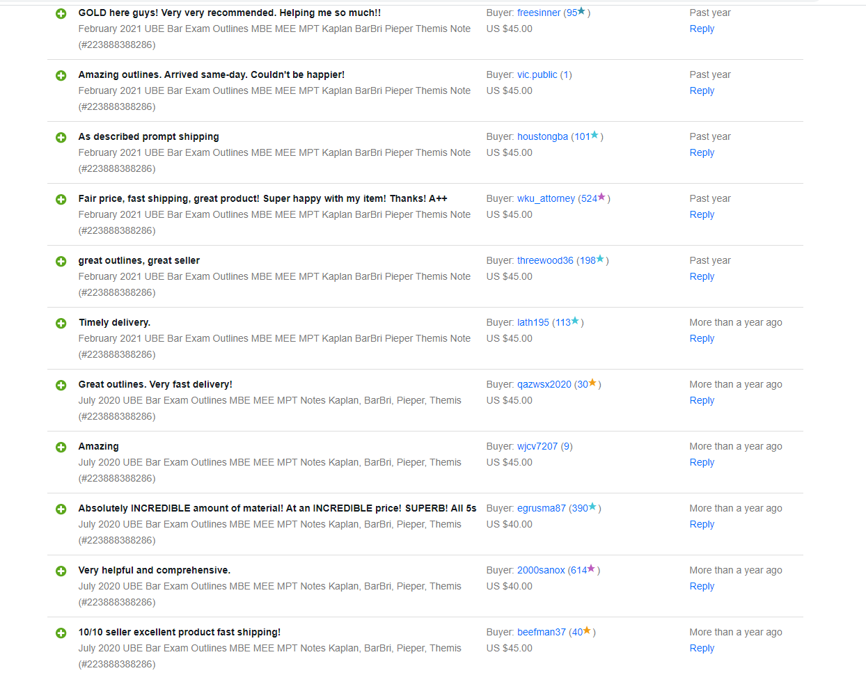 February 2026 UBE Bar Exam Outlines MBE MEE MPT Kaplan BarBri Pieper Themis Note | eBay