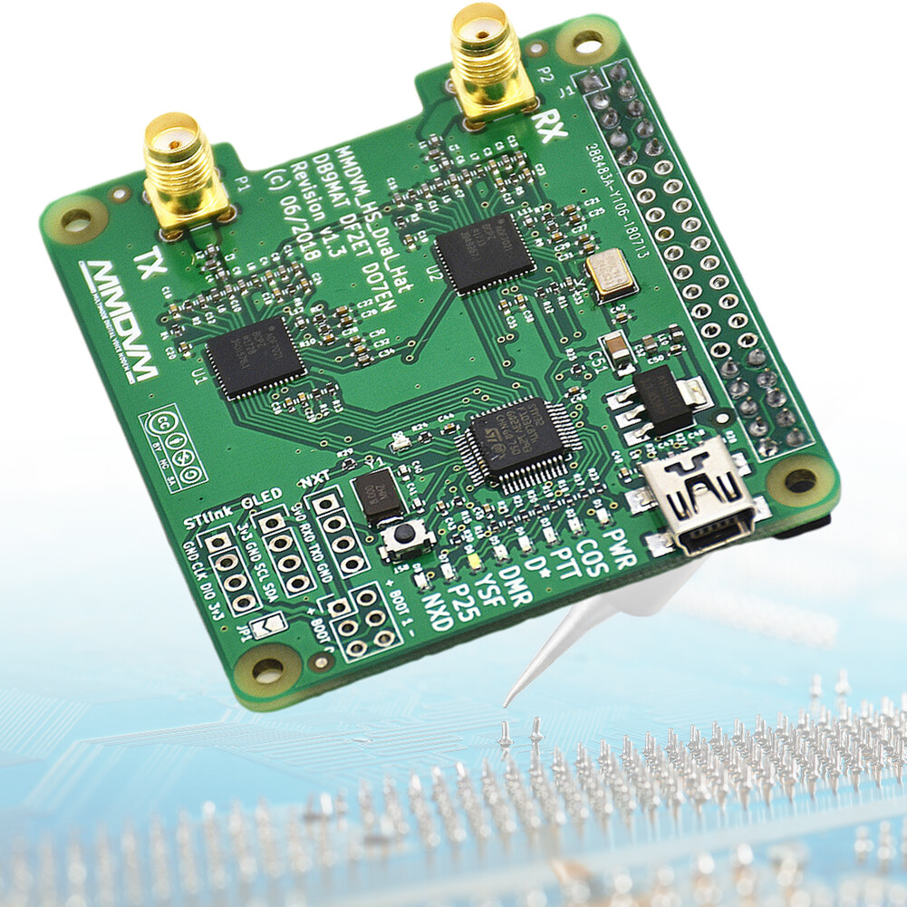 V1.3 MMDVM-HS-Dual Hat Duplex Hotspot P25 DMR YSF for Raspberry Pi ...