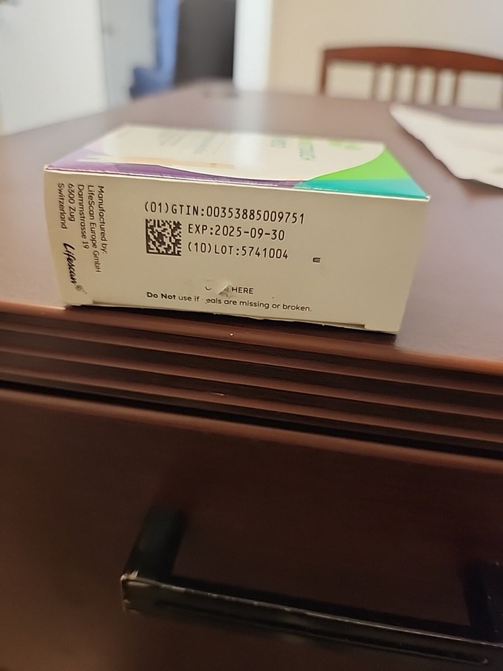 One Touch Verio Glucose Diabetic Test Strips 100 Ct Expire 09-30-2025 ...