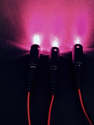 3 pcs purple / magenta LED micro effects light for prop scenery 9V MEL ...