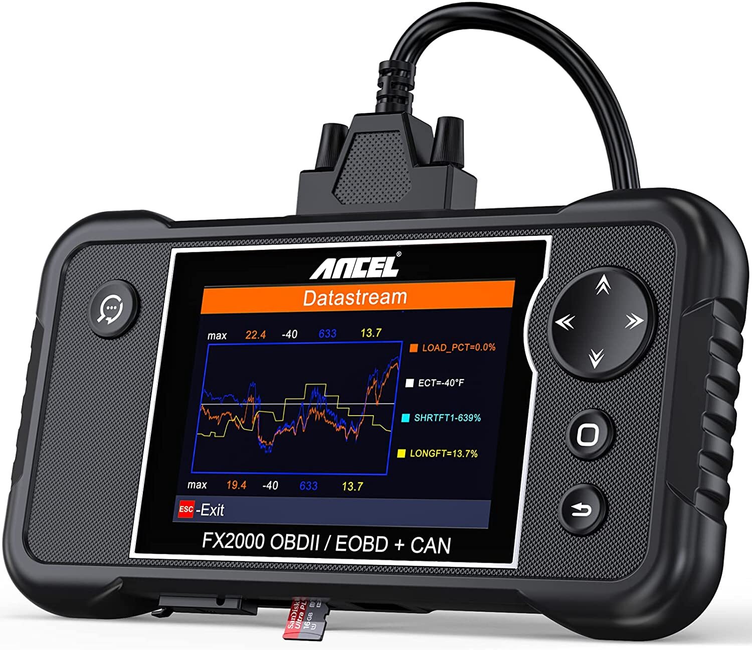 Check Engine Transmission ABS SRS Code Reader OBD2 Scanner Car ...