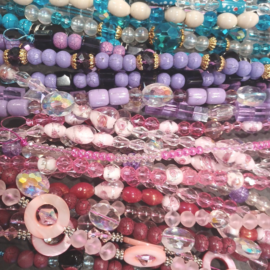 12x Glass bead strands beading lots jewelry making lot Crystal beads ...