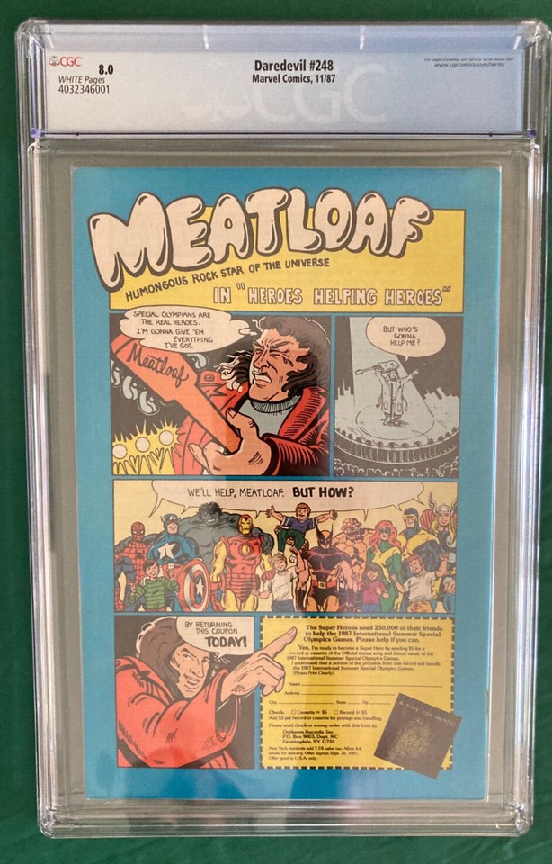Daredevil #248 Marvel Comics CGC 8.0 - Wolverine appearance Kingpin ...