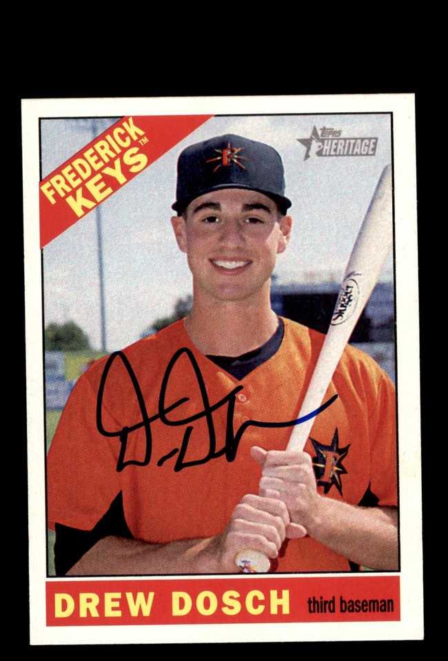 Signed Baseball Card Auto 2015 Topps Heritage Minor League #18 Drew ...