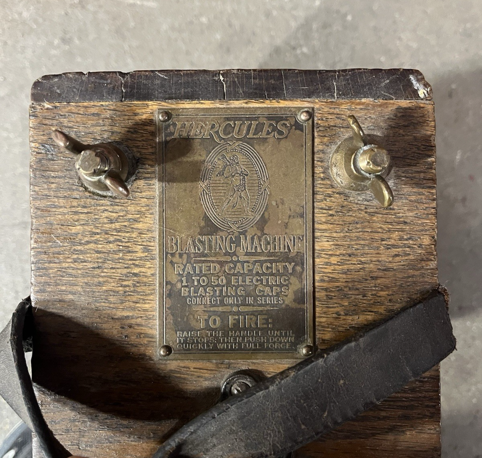 Vintage Antique Hercules Blasting Machine Dynamite TNT Mining Detonator ...