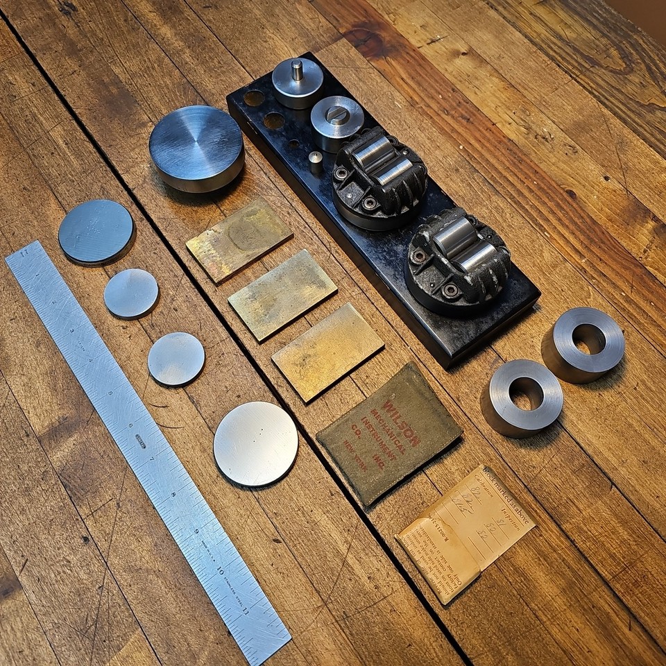 Vintage WILSON ROCKWELL Hardness Testing Anvils Posts Blocks PRISTINE ...