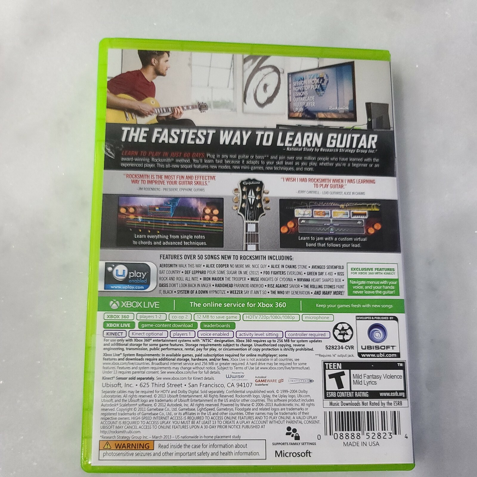 Rocksmith: Used 2014 Edition - Microsoft Xbox 360 No Cable 8888528234 ...