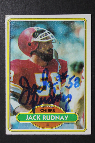 Jack Rudnay Kansas City Chiefs Autographed Signed 1980 Topps #77 Card ...