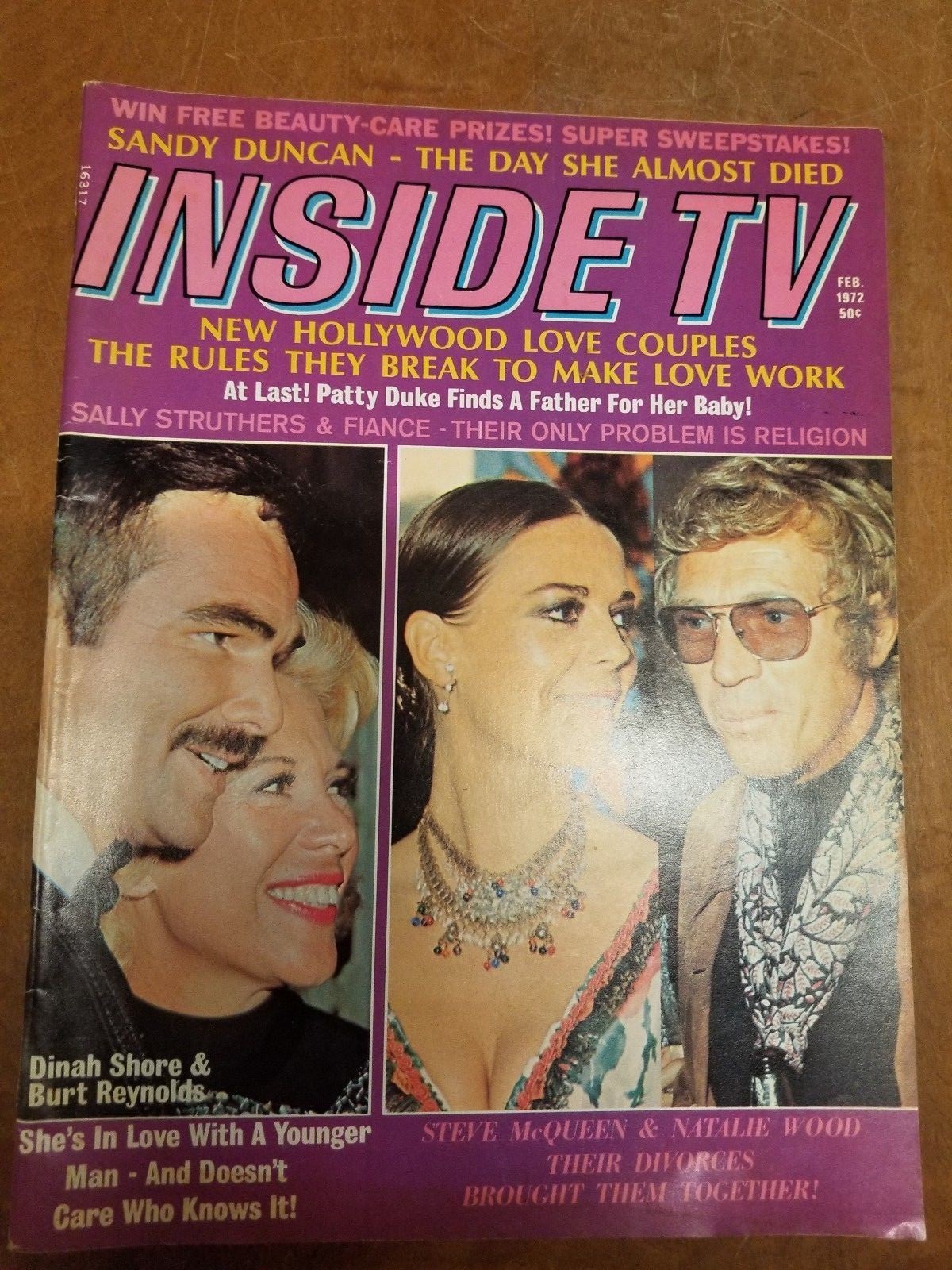 Inside TV Magazine FEB 1972 Dinah Shore Burt Reynolds on cover FC--19-1 ...