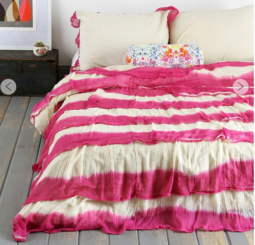 Indy Boho Chic Raspberry Red 100% Cotton Queen King Doona Duvet Quilt ...
