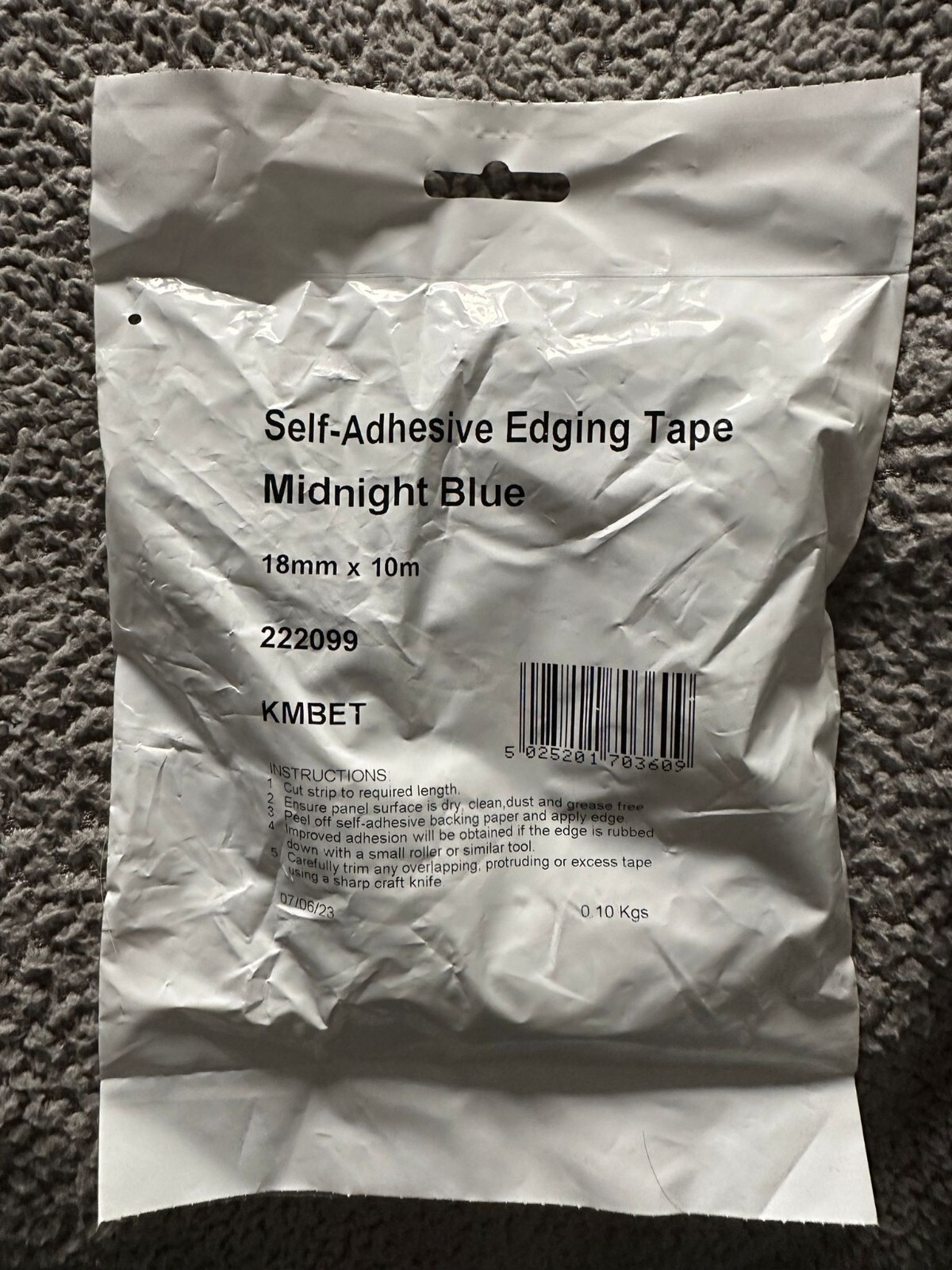 Self Adhesive Edging Tape 18mm x 10m mint sealed MULTI LISTING colours ...