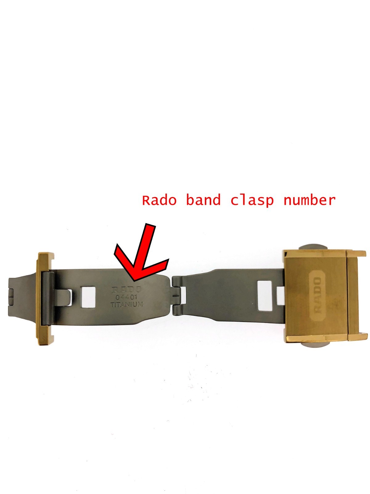 Rado Clasp Original Push Button Fold Over Stainless Steel Gold-tone ...