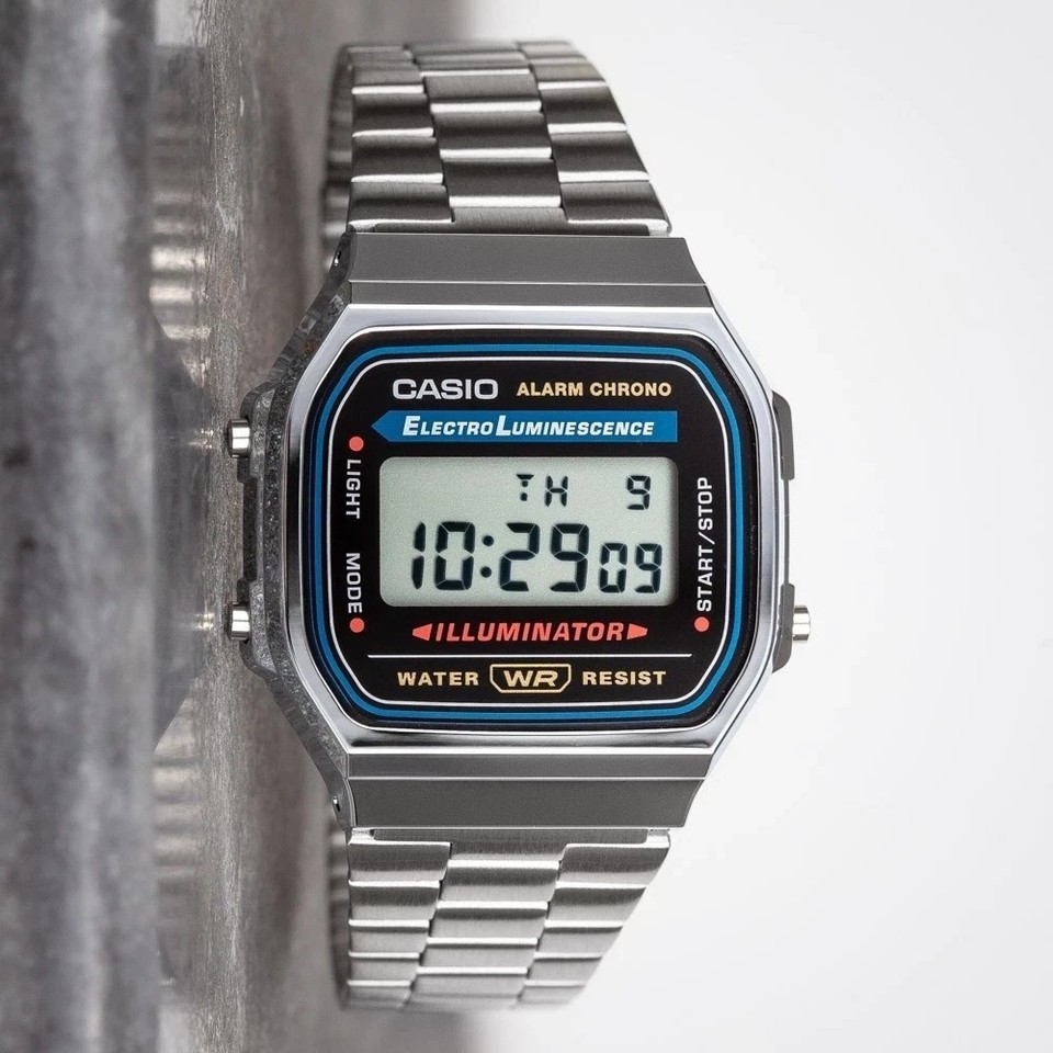 CASIO Men's Watch A-168W Digital Silver Alarm Micro Light - NEW | eBay UK
