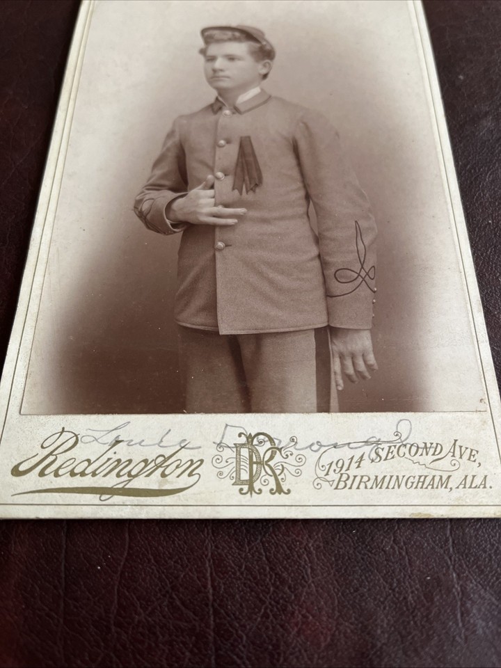 Circa 1890 Cabinet Card Photograph Named Darough Military Uniform Civil ...