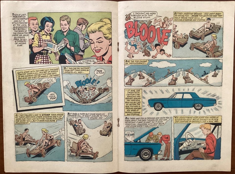 1965 Chrysler Corp. Real Fun of Driving Comic Book Brochure Original ...