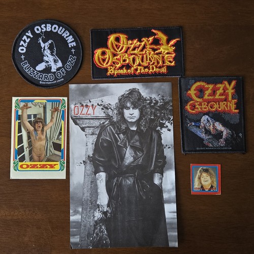 1988 Ozzy Osbourne MTV Promo Flyer Sticker Patch Lot Rare 1986 Swedish ...