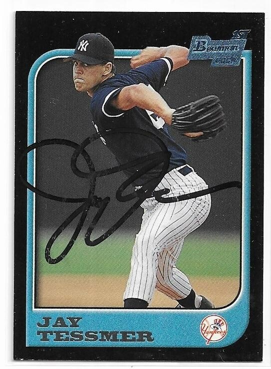 JAY TESSMER Autographed Signed 1997 Bowman card #313 New York Yankees ...