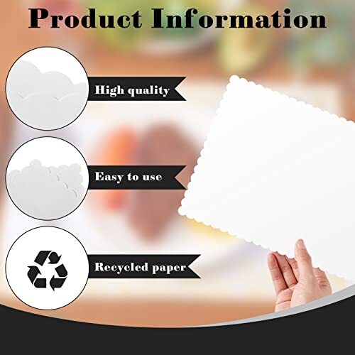 PAPER PLACEMATS Disposable Dining Table Mats White 500 Pcs 14.6