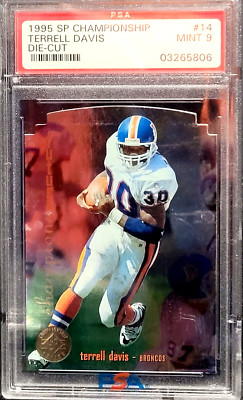 1995 Terrell Davis Rookie #14 SP Championship Die-Cut PSA 9 MINT ...
