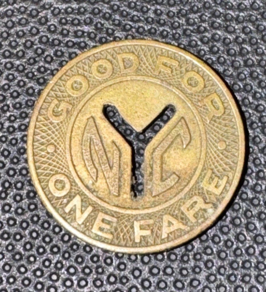 Vintage NYC Subway "Y" Token New York City Transit Authority Good for ...