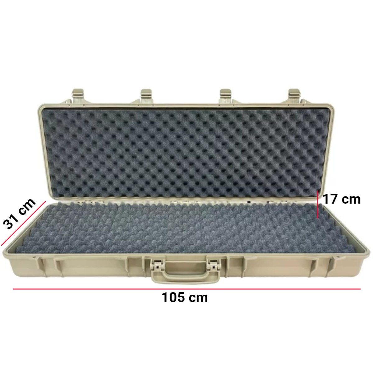 SRC Hard Carrying Lockable Case for Airsoft Rifle Egg Foam Padded 105 ...