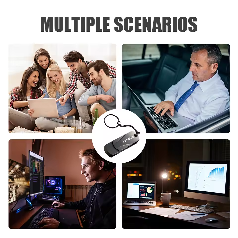 Lenovo 8TB USB 3.2 Flash Drive – High Speed, Metal, Waterproof – Free ...