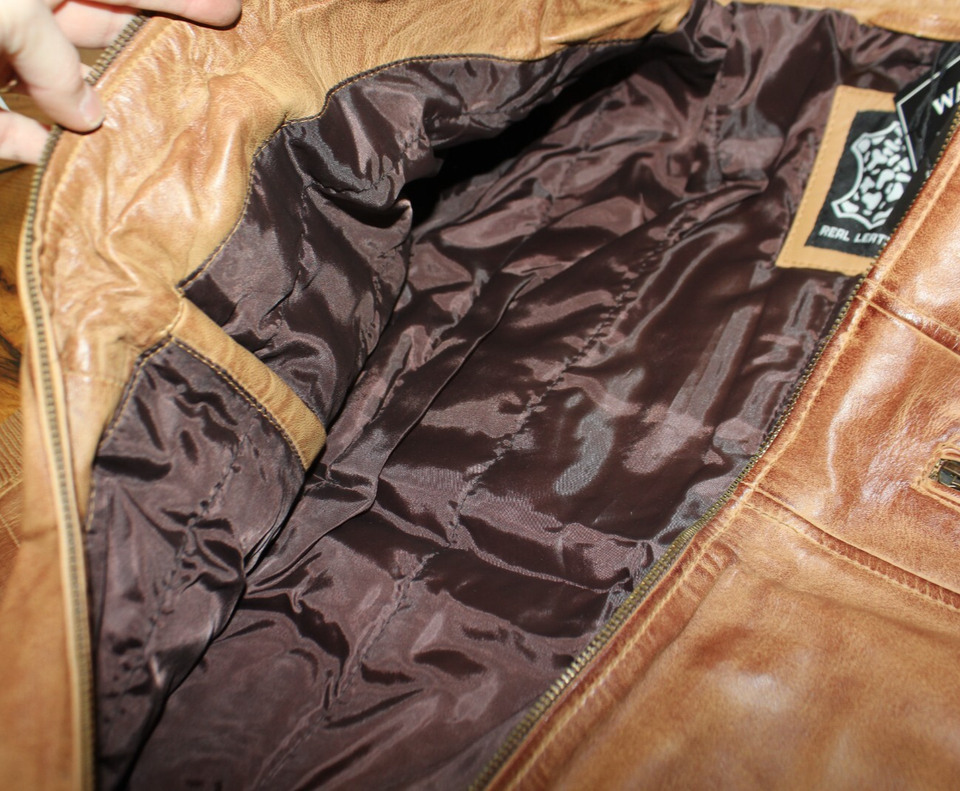 fjackets Cafe Racer Men's Leather Jacket, Genuine Real Lambskin Leather ...