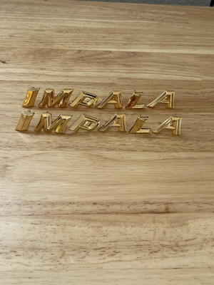 1959 Impala 24k Gold Plated Rear Quarter Panel Letters Set | eBay