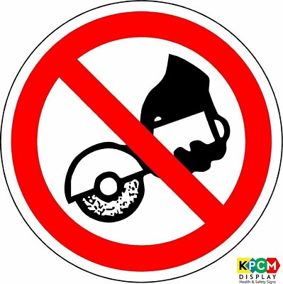 ISO Safety Label Sign - International Do not use with hand-held ...