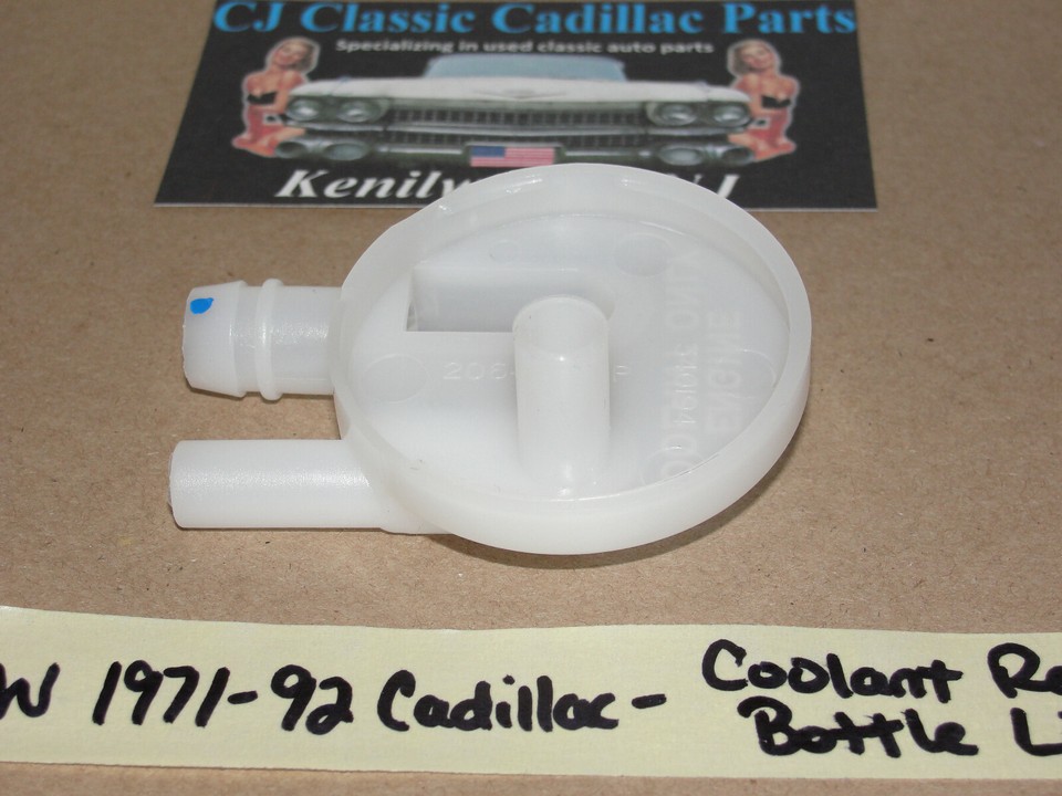 NEW 1971-1992 CADILLAC RADIATOR COOLANT RESERVOIR OVERFLOW BOTTLE LID ...